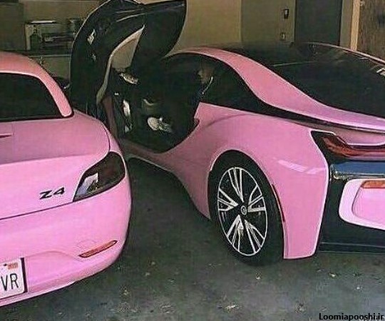 عکس ماشین بی ام و صورتی